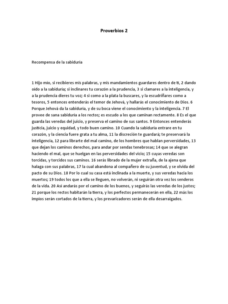 Proverbios 2 | PDF