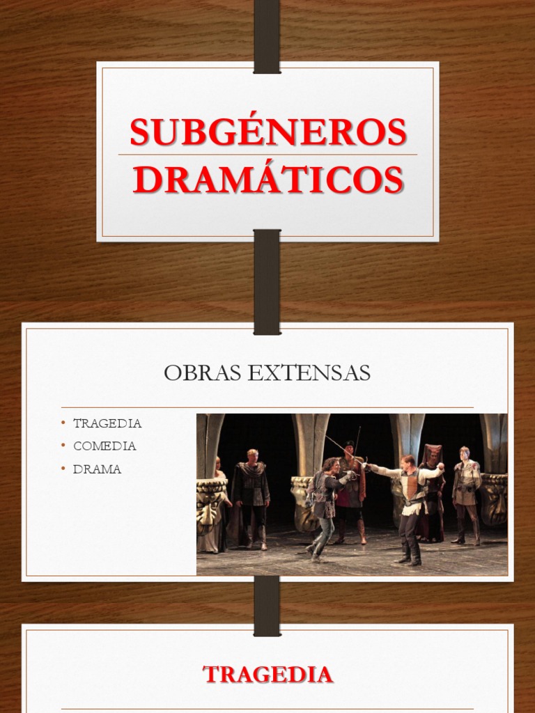 Subgéneros Dramáticos | PDF | Tragedia | Comedia