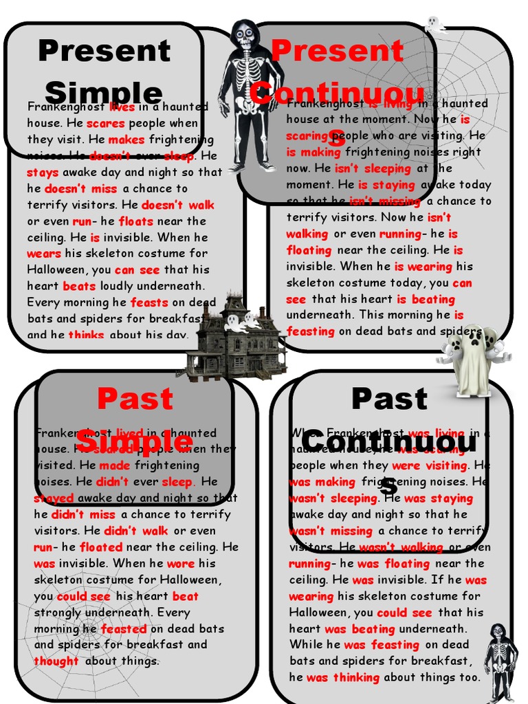 Actividad 2 Ghost-Story-In-Present-And-Past-Tenses | PDF | Ghosts ...