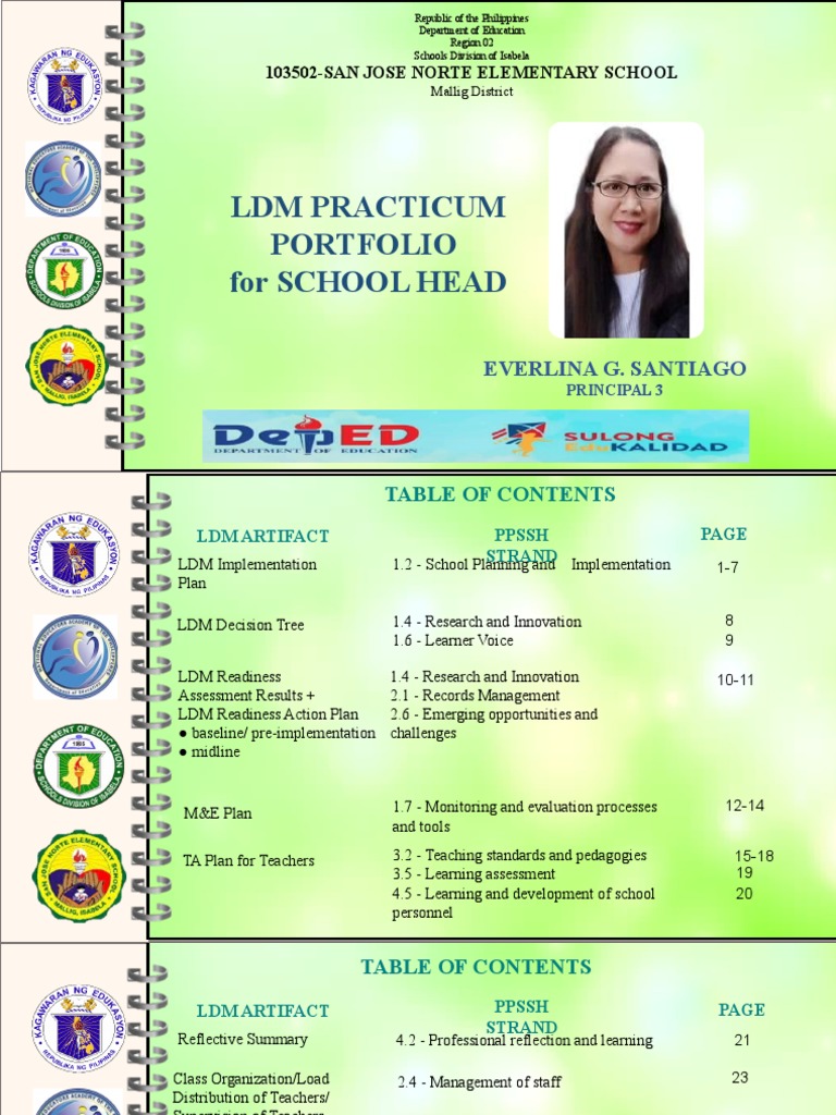 LDM Practicum Portfolio For School Head: 103502-San Jose Norte ... LDM Practicum Portfolio For School Head: 103502-San Jose Norte ...