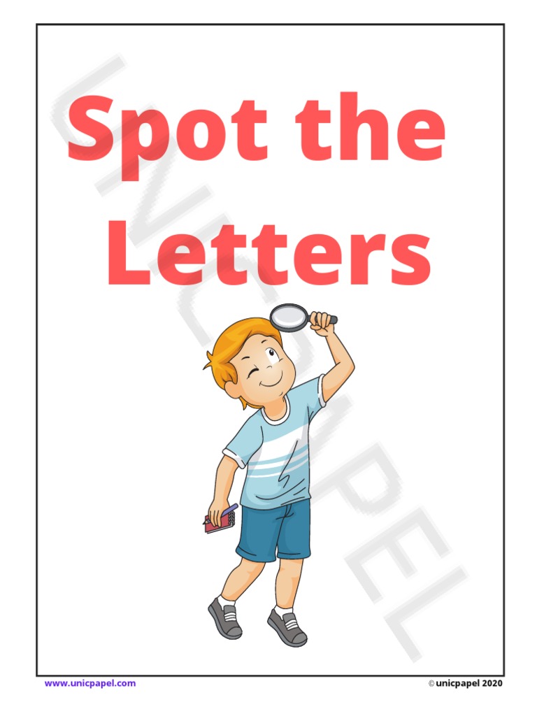 Spot the Letters Puzzle Worksheet | PDF