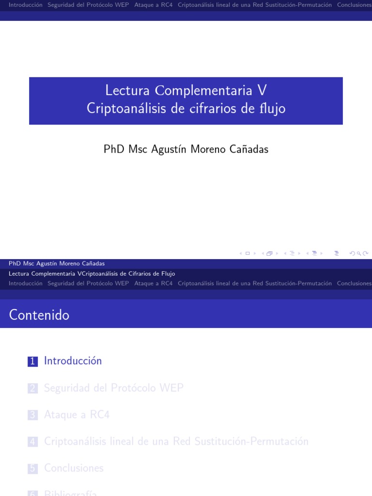 Criptoanálisis de Cifrarios de Flujo | PDF | Criptoanálisis | Clave (criptografía)