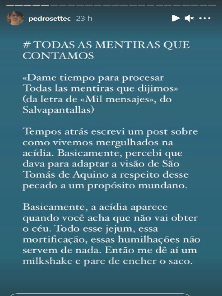 Todas As Mentiras Que Contamos - Pedro Sette Camara | PDF