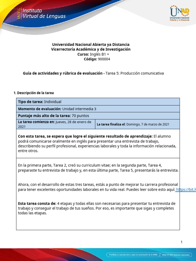 Activities Guide and Evaluation Rubric - Unit 3 - Task 5 ... Activities Guide and Evaluation Rubric - Unit 3 - Task 5 ...