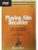 Alto Recorder Fingering Chart PDF | PDF | Musical Instruments | Sound ...