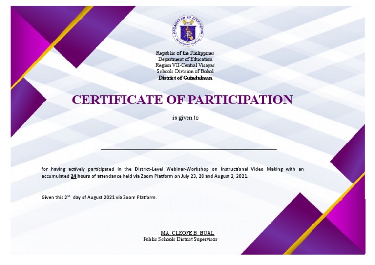 Certificate of Participation | PDF