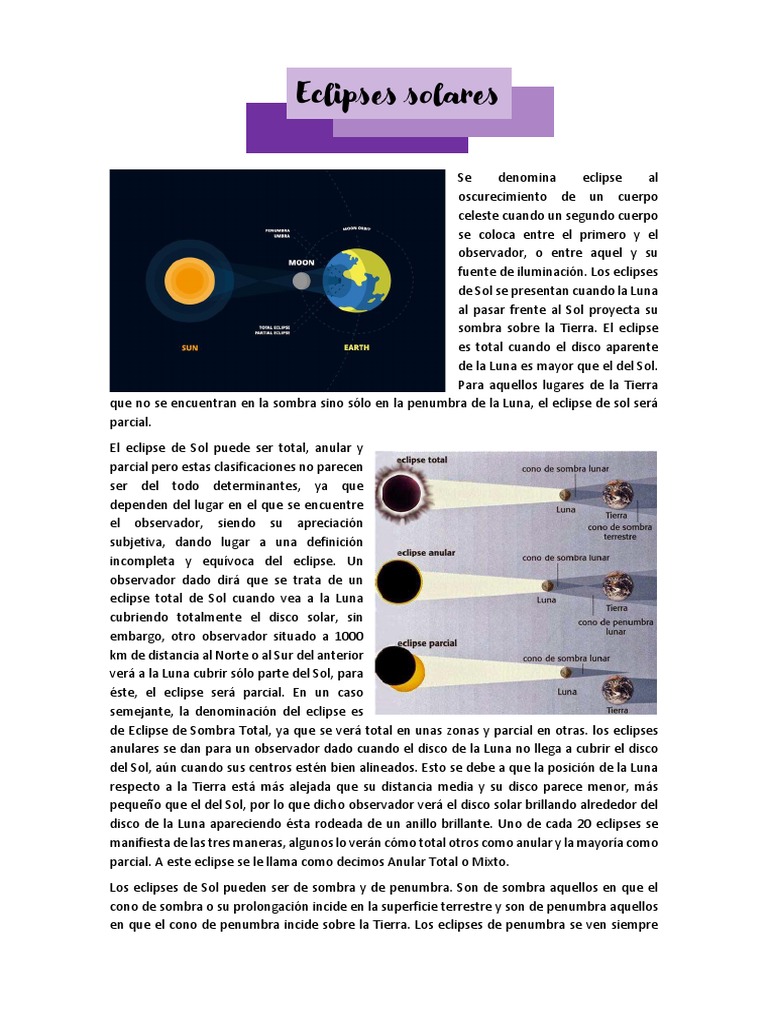 Informe Eclipses | PDF | Eclipse | Dom