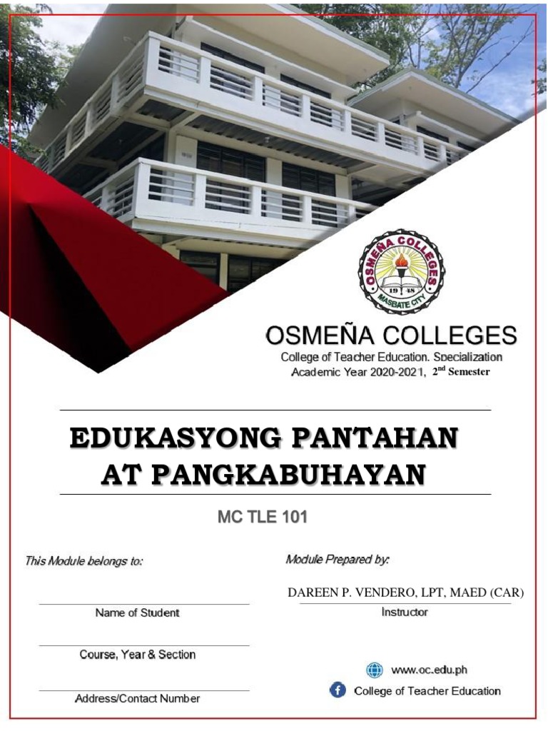 MC Tle 101 (Epp) Pre - Final Module | PDF | Classroom Management | Teachers