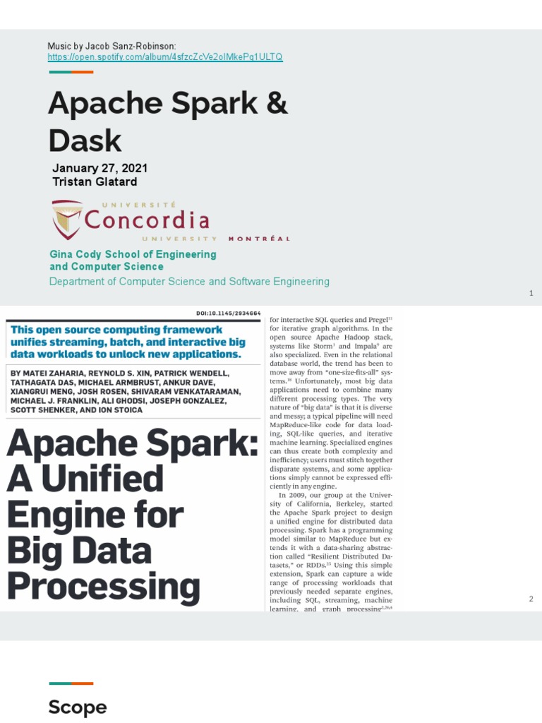 Spark and Dask | PDF | Apache Spark | Apache Hadoop