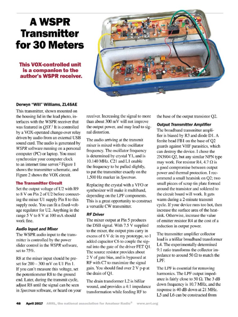 WSPR Transmiter | PDF