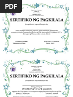 Certificate of Appreciation-Final Template - Tagalog-Edited | PDF