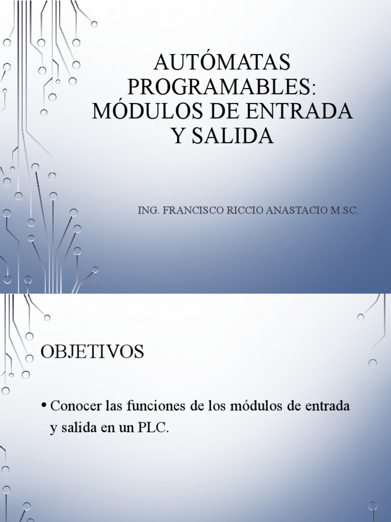 Módulos de Entrada y Salida | PDF | Controlador lógico programable ...