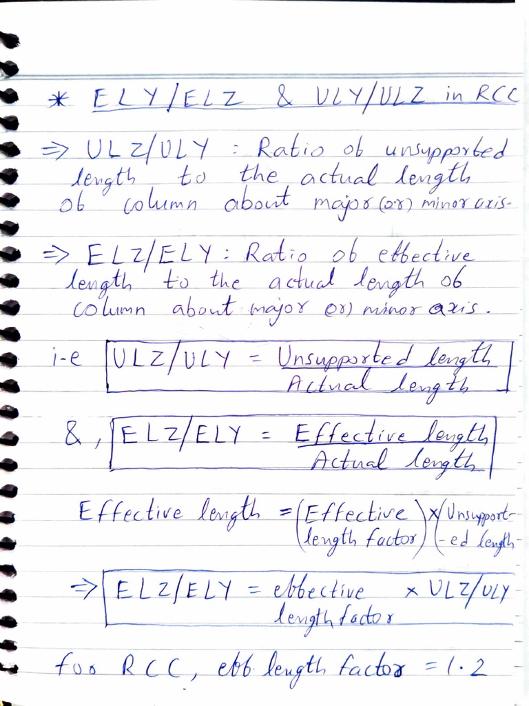 ELY and ELZ For Columns | PDF