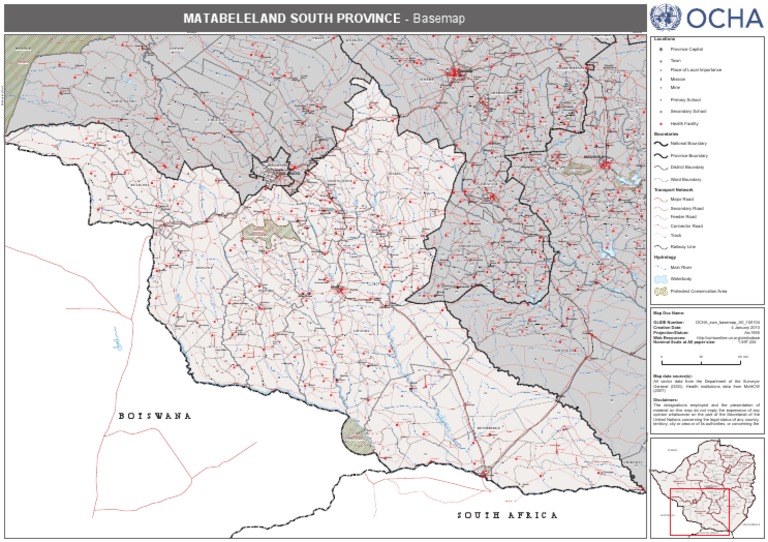 Matabeleland South Province Map | PDF