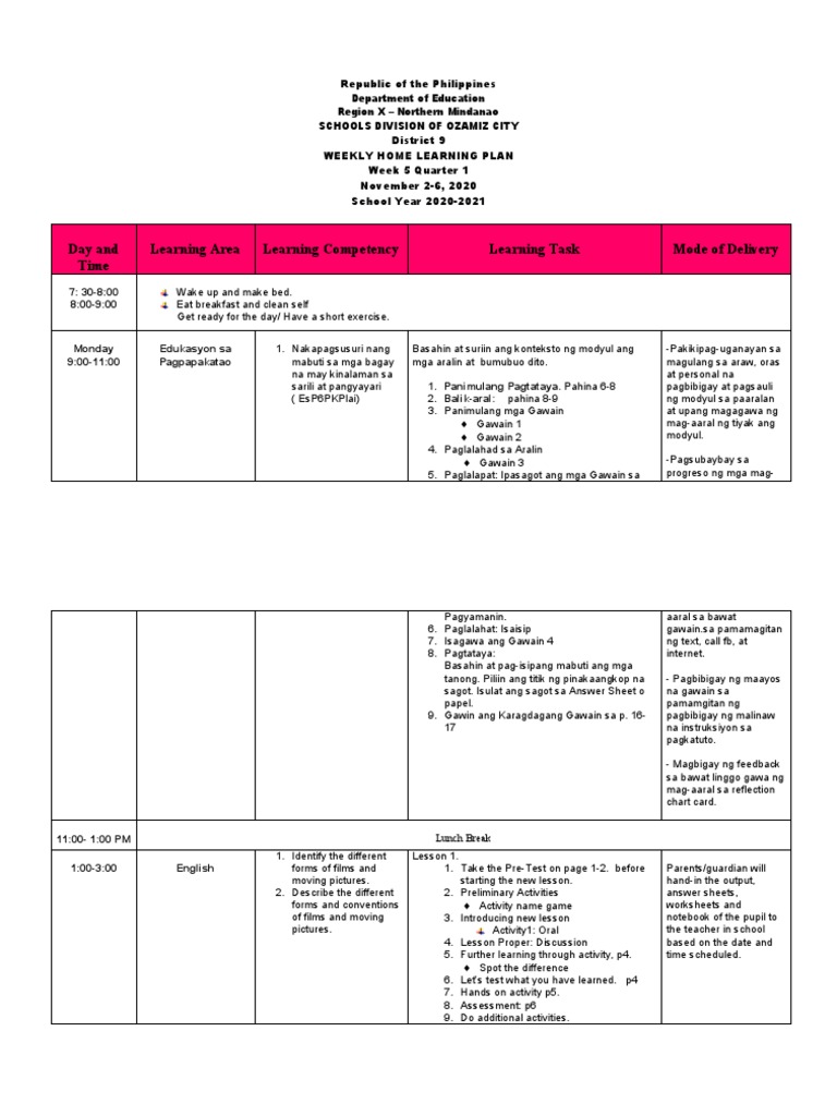 Week 5 WHLP Grade 6 | PDF | Cognition