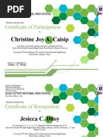 Certificate and Letter For The Feeding Program | PDF