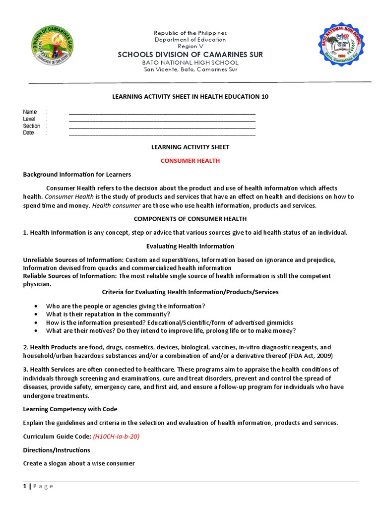 Guidelines for Evaluating Reliable Health Information, Products, and ...