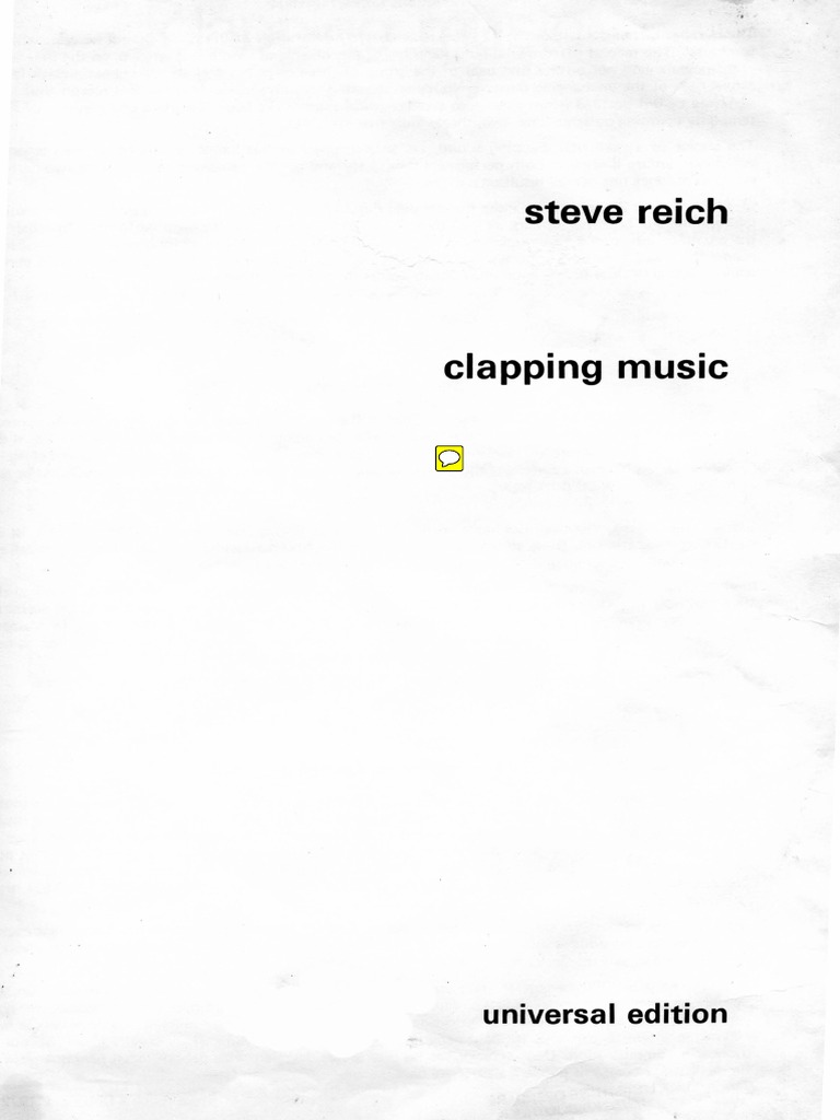 Reich - Clapping Music (1972) (2 Perf) | PDF