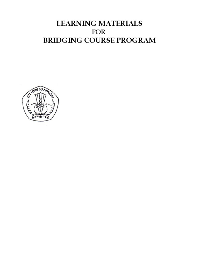 Learning Materials Bridging Course Program | PDF