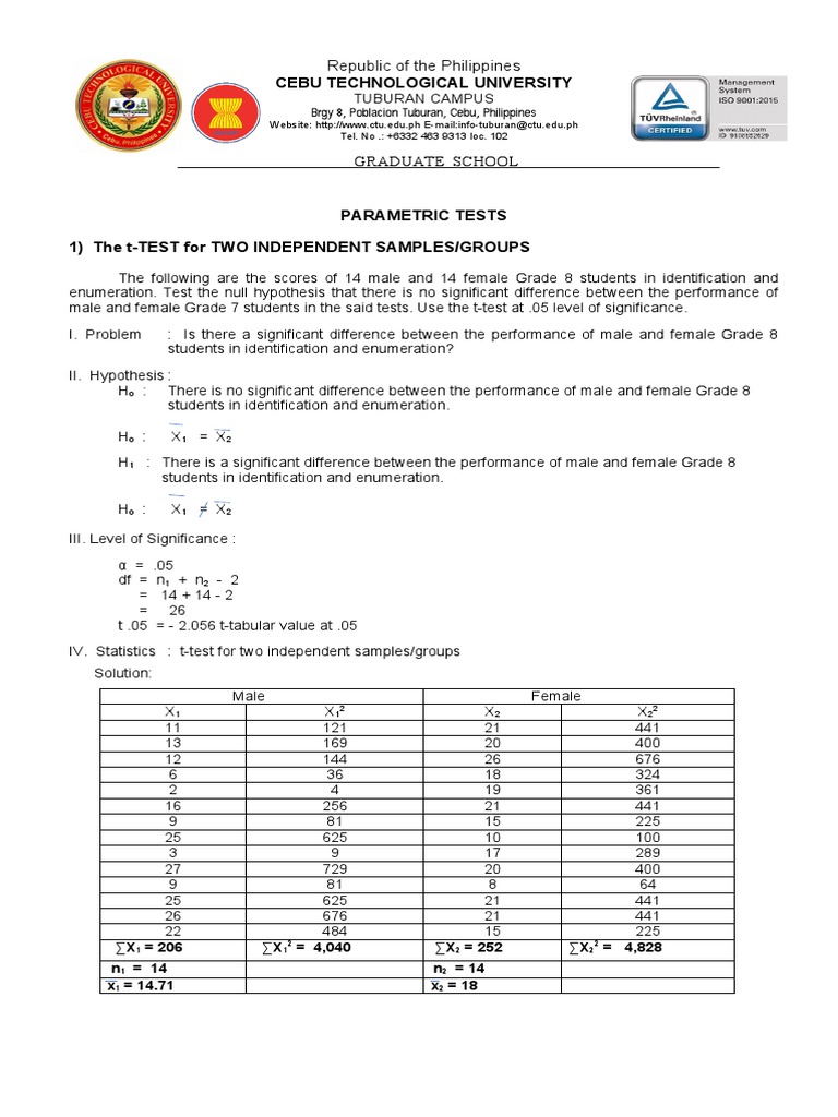 Cebu Technological University: Republic of The Philippines | PDF ...