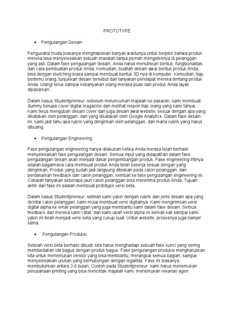 Desain Prototype Dan Kemasan Produk Barang Dan Jasa | PDF