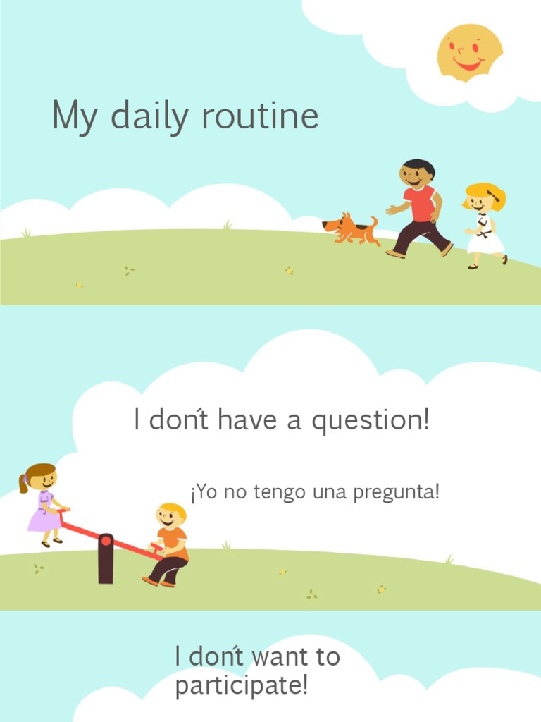 My Daily Routine Con Dibujos | PDF