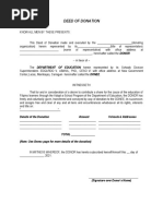 Deed of Donation - DepEd | PDF | Deed | Real Property