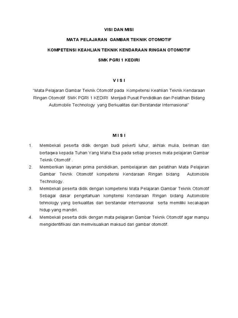 A.3.Visi Dan Isi Mata Pelajaran Gto | PDF