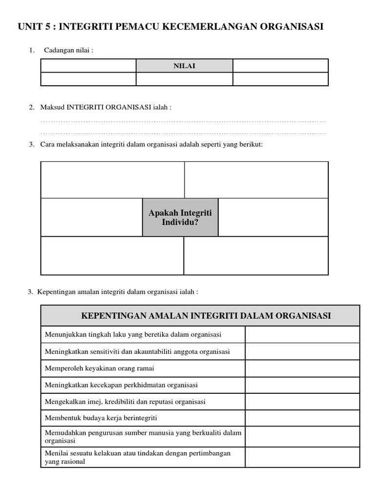 Latihan Form 5 Unit 5 | PDF