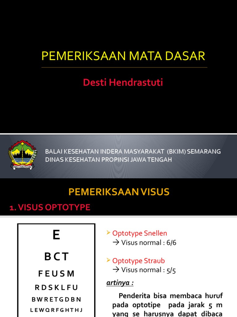 Pemeriksaan Visus dan Mata Dasar | PDF