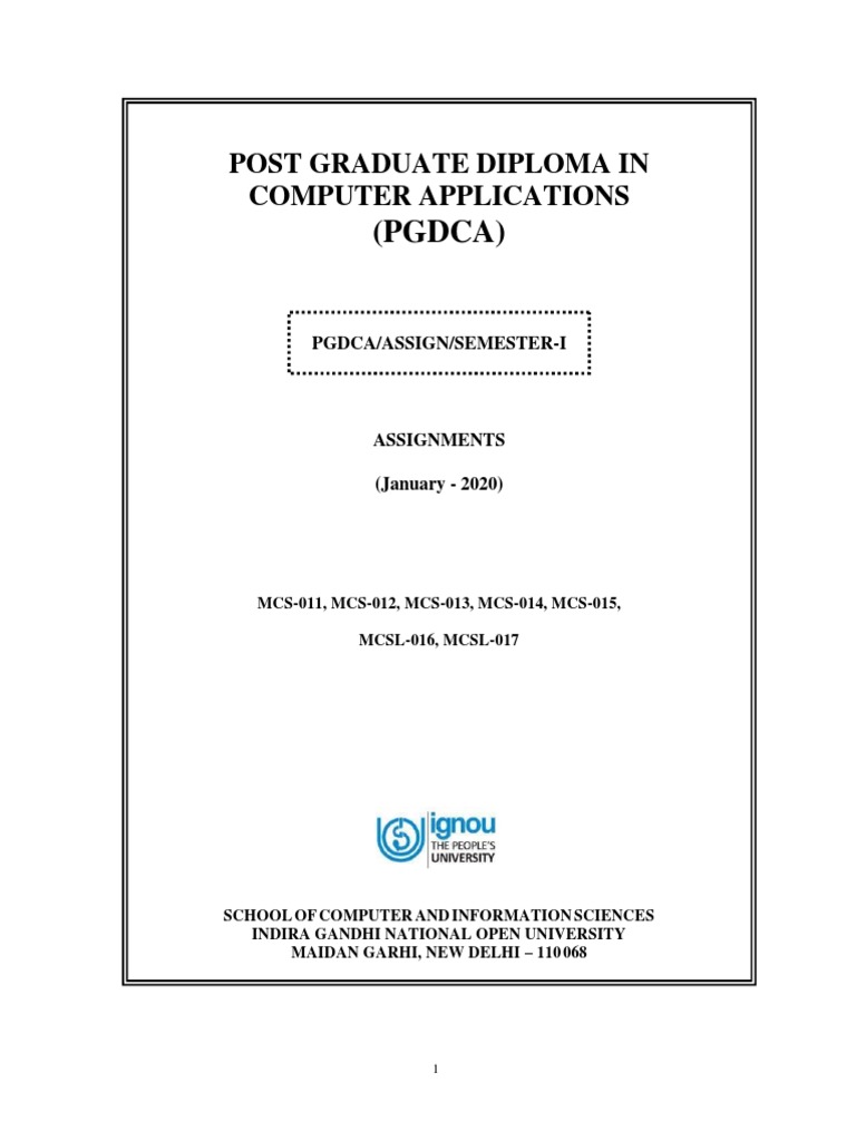 PGDCA I Semester Jan 2020 | PDF | Cpu Cache | Subroutine