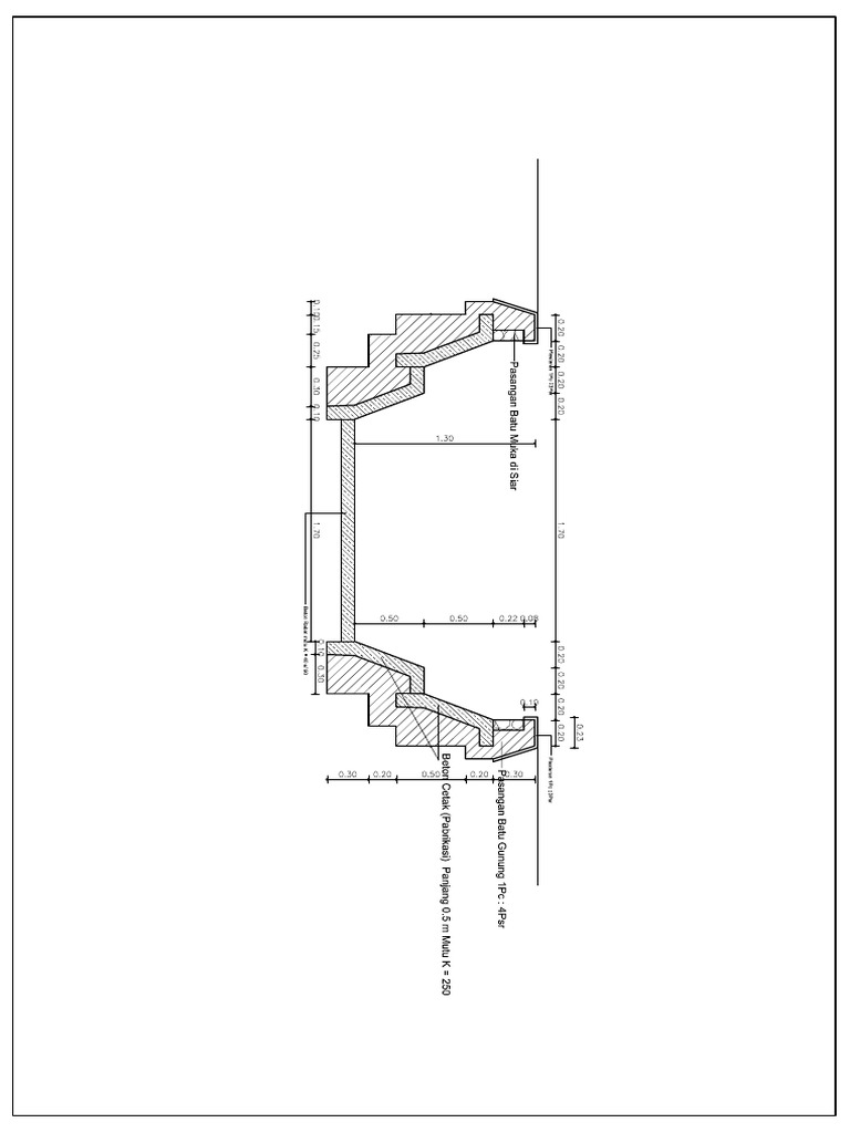 Gambar Autocad Lining Beton Dua Tingkat | PDF