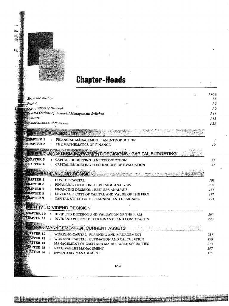 Financial Management Part 1 | PDF