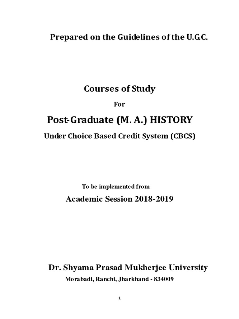Post-Graduate (M. A.) HISTORY: Courses of Study | PDF | Babylonia ...