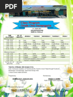 Grade 2 Class Program SY 2022-2023 | PDF | Learning | Behavior Modification