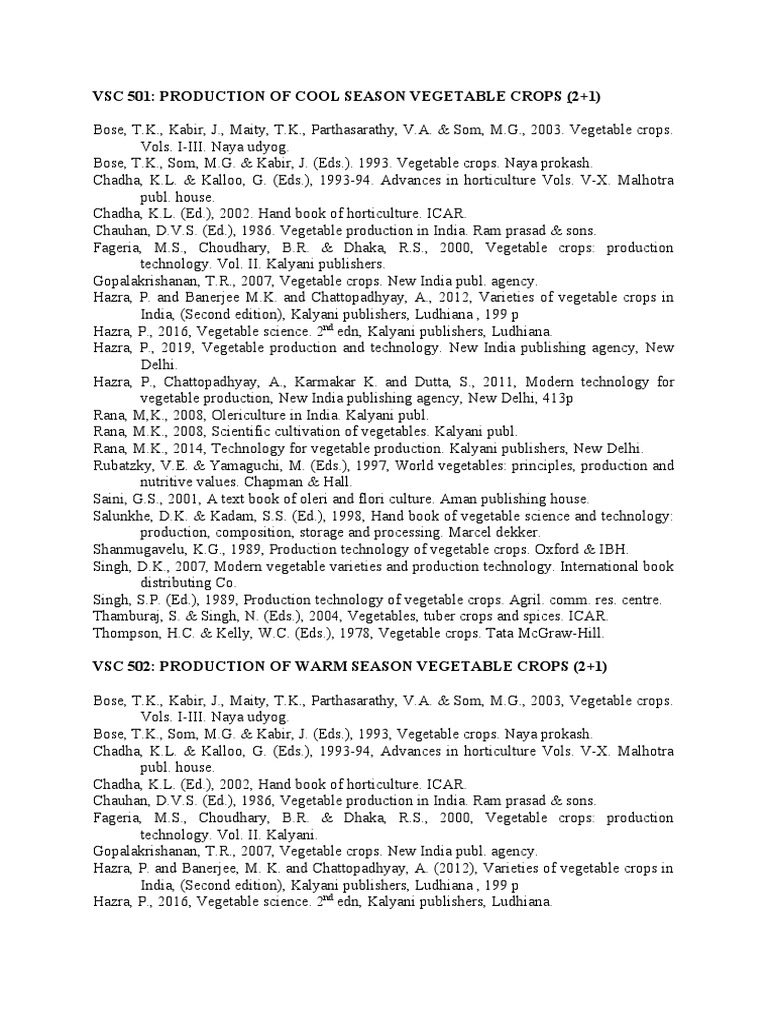 Vegetable Science | PDF | Plant Breeding | Botany