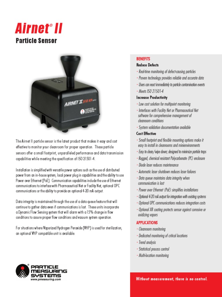 Airnet II: Particle Sensor | PDF | Calibration | Equipment