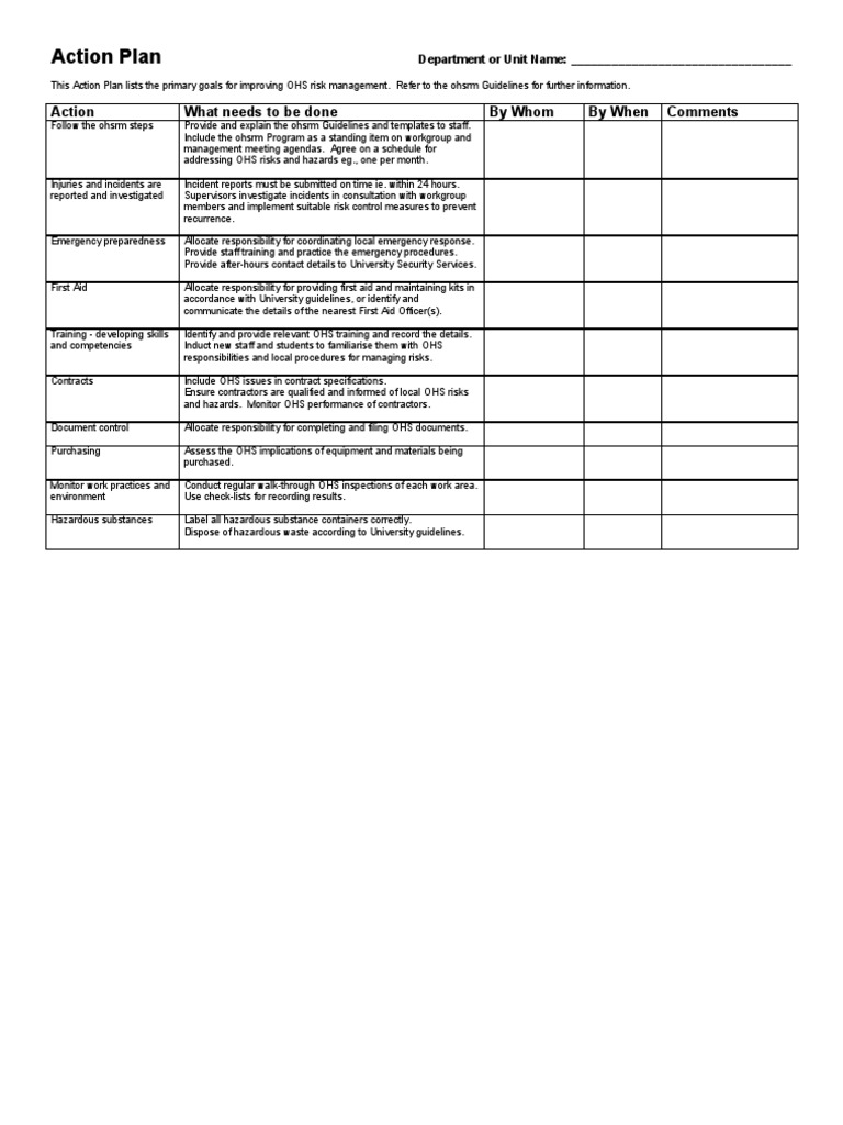 Action Plan | PDF