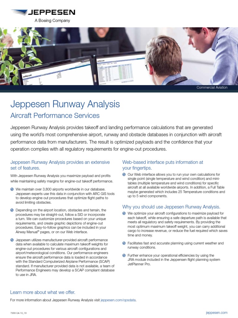 Jeppesen Runway Analysis: Aircraft Performance Services | PDF | Airport ...