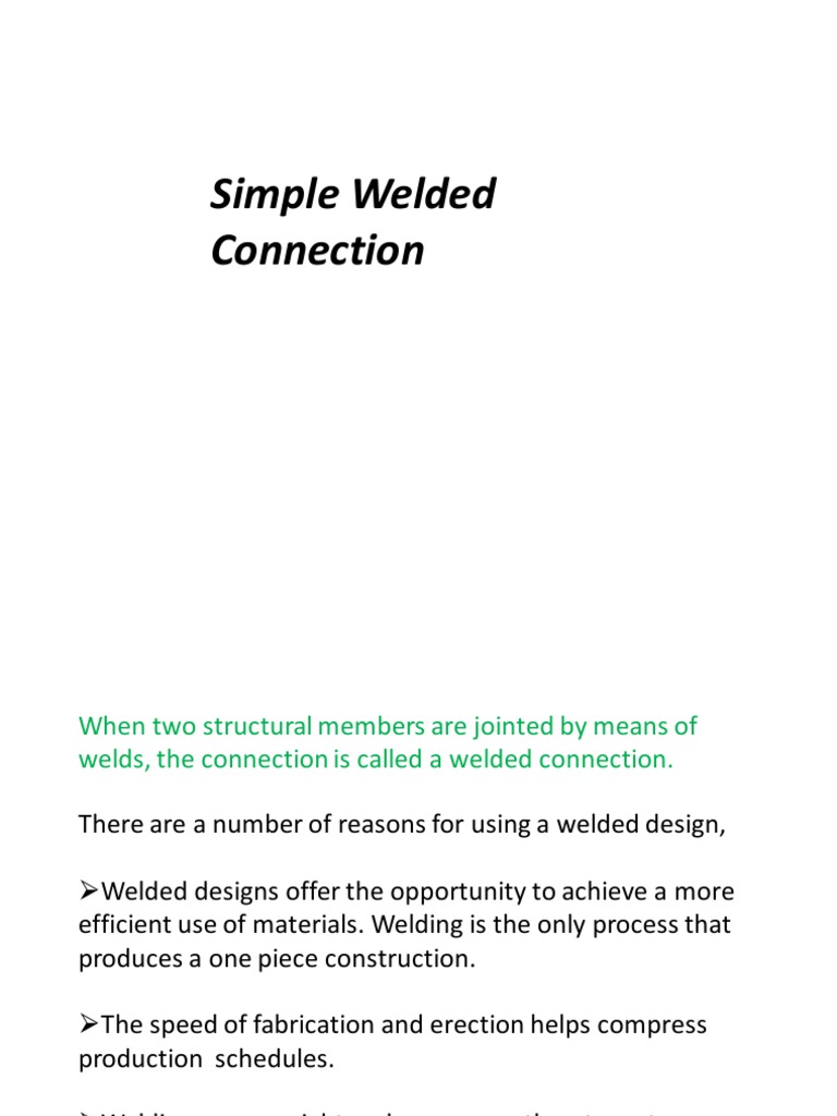 Simple Welded Connection | PDF | Construction | Welding