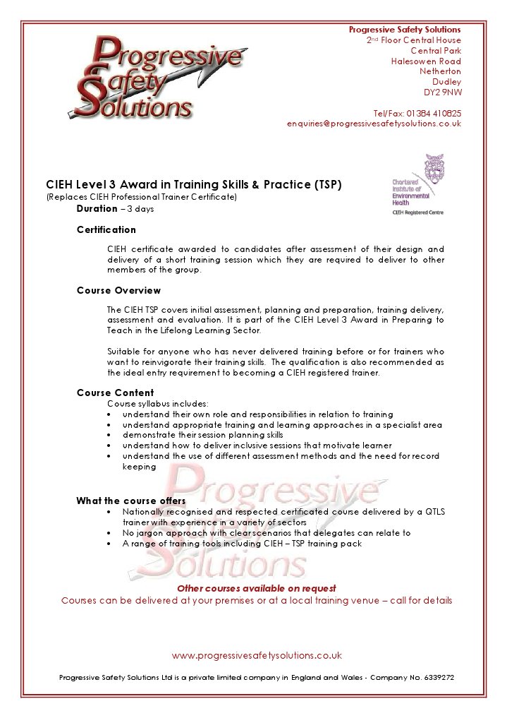 CIEH Level 3 Training Skills Course | PDF | Teacher Education | Pedagogy
