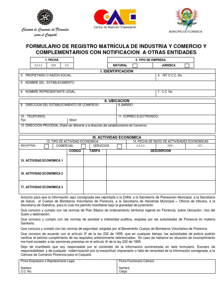 Anexo 5. Formulario Adicional de Registro y Notificacion Otras Entidades6772 | PDF | Justicia ...