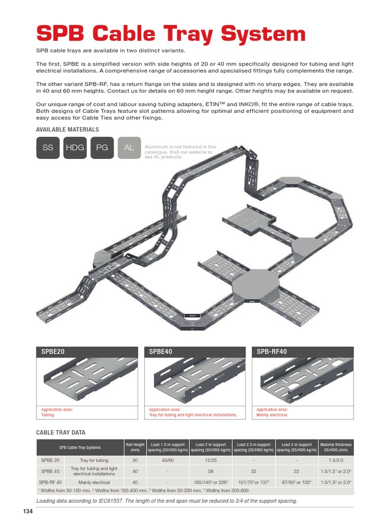 SPB Cable Tray Systems 2016 | PDF | Electrical Connector | Electrical ...