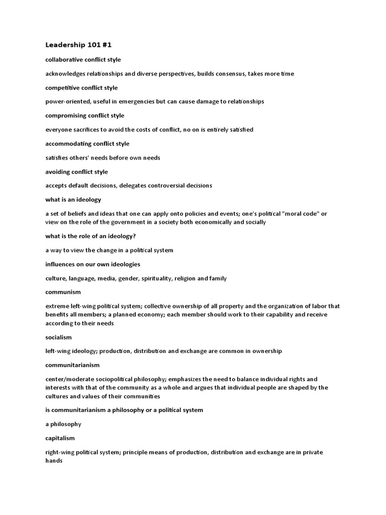 Leadership 101 | PDF