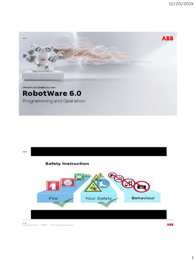 ABB RobotWare 6.0 Programming and Operation by DR - Poom | PDF ...