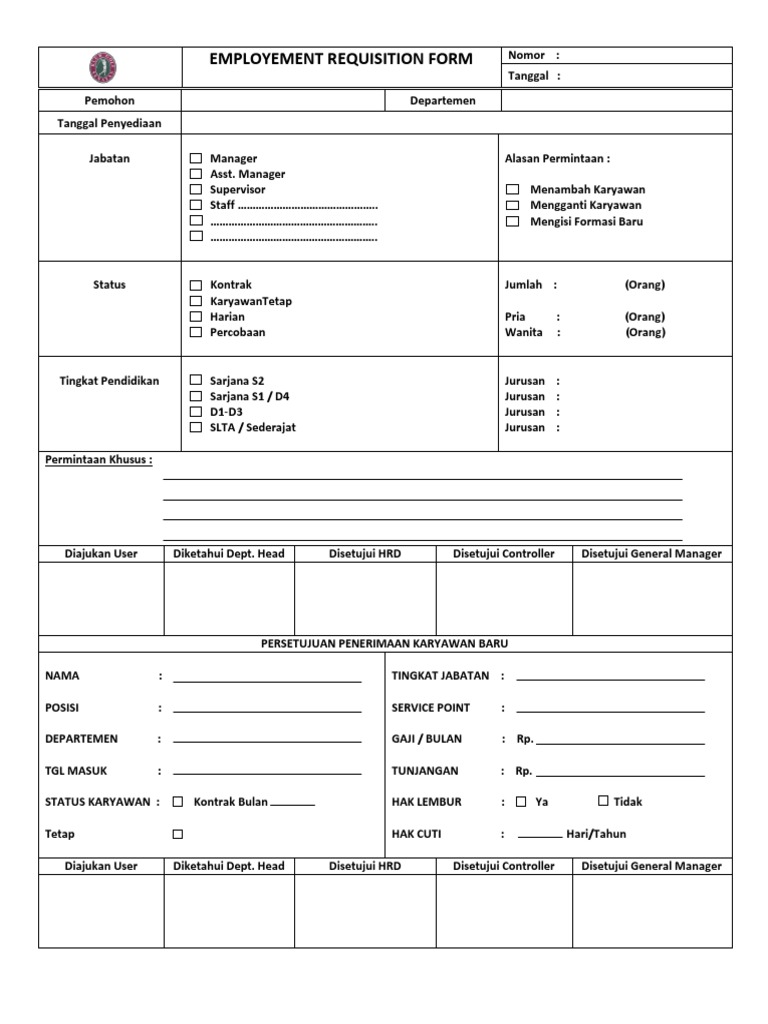 FORM REKRUTMEN | PDF