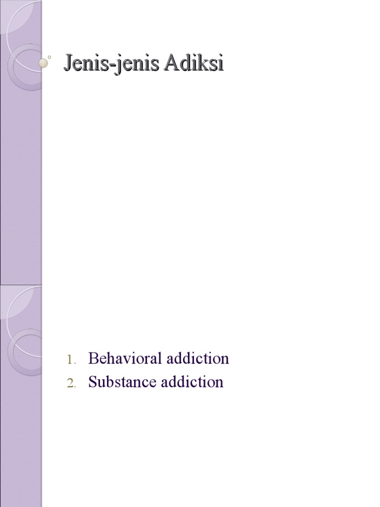 Jenis-jenis Adiksi dan Penjelasannya | PDF | Problem Gambling ...