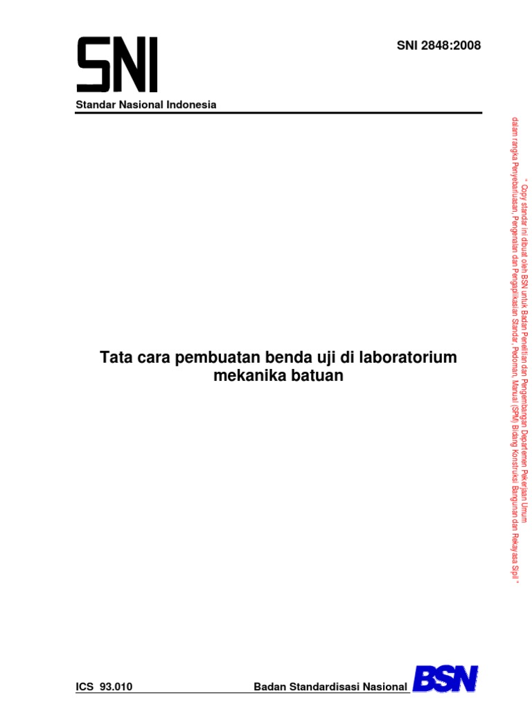 SNI 2848-2008 Mekbat | PDF