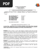 BDC SB Resolution Approving and Adopting The 3 Year BDP | PDF