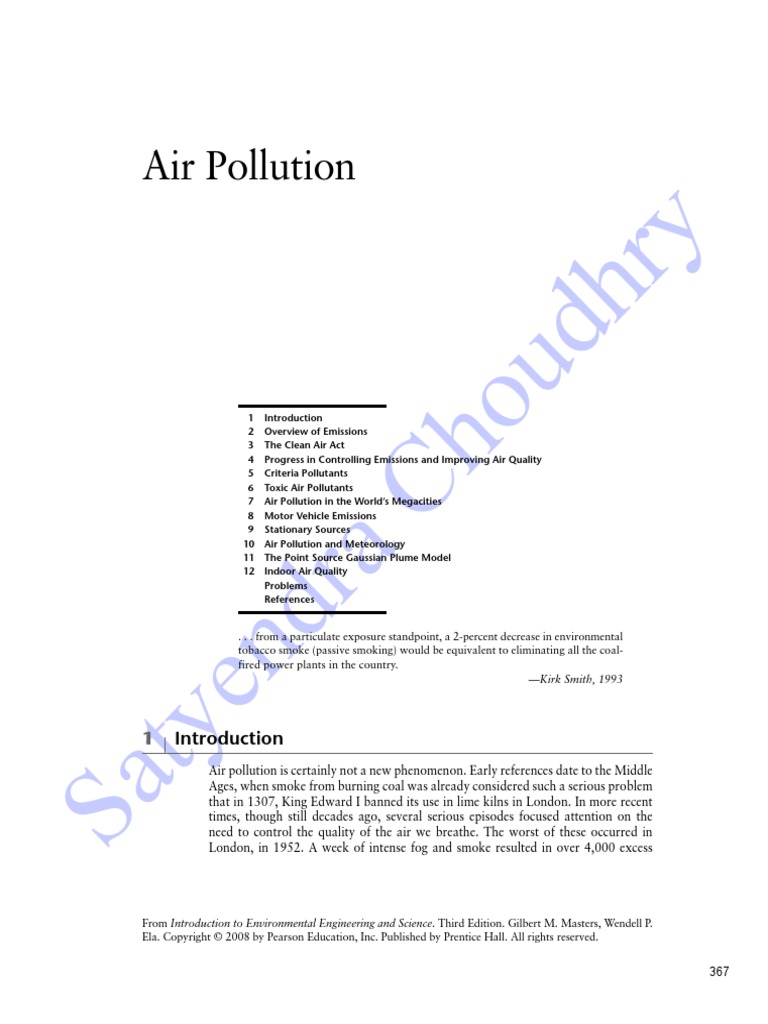 Chap 7 Air Pollution | PDF | Air Pollution | Smog